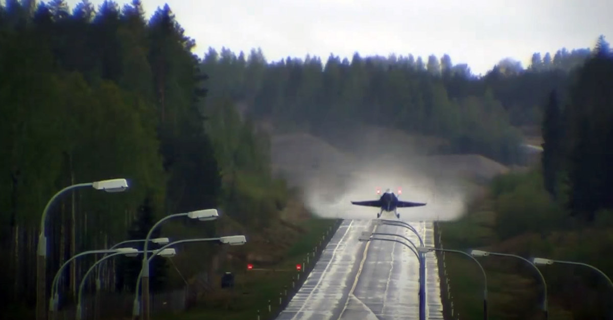 F/A-18 Taking Off From Highway - Aviation Humor