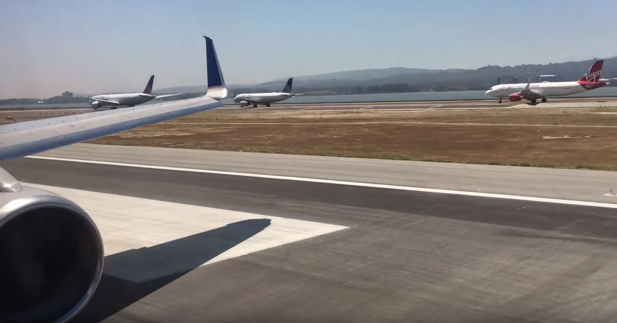REJECTED TAKEOFF! United 757-200 RWY 28L at SFO - Aviation Humor