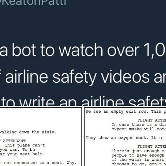 'Bot' Tries To Write An Airline Safety Video - Aviation Humor